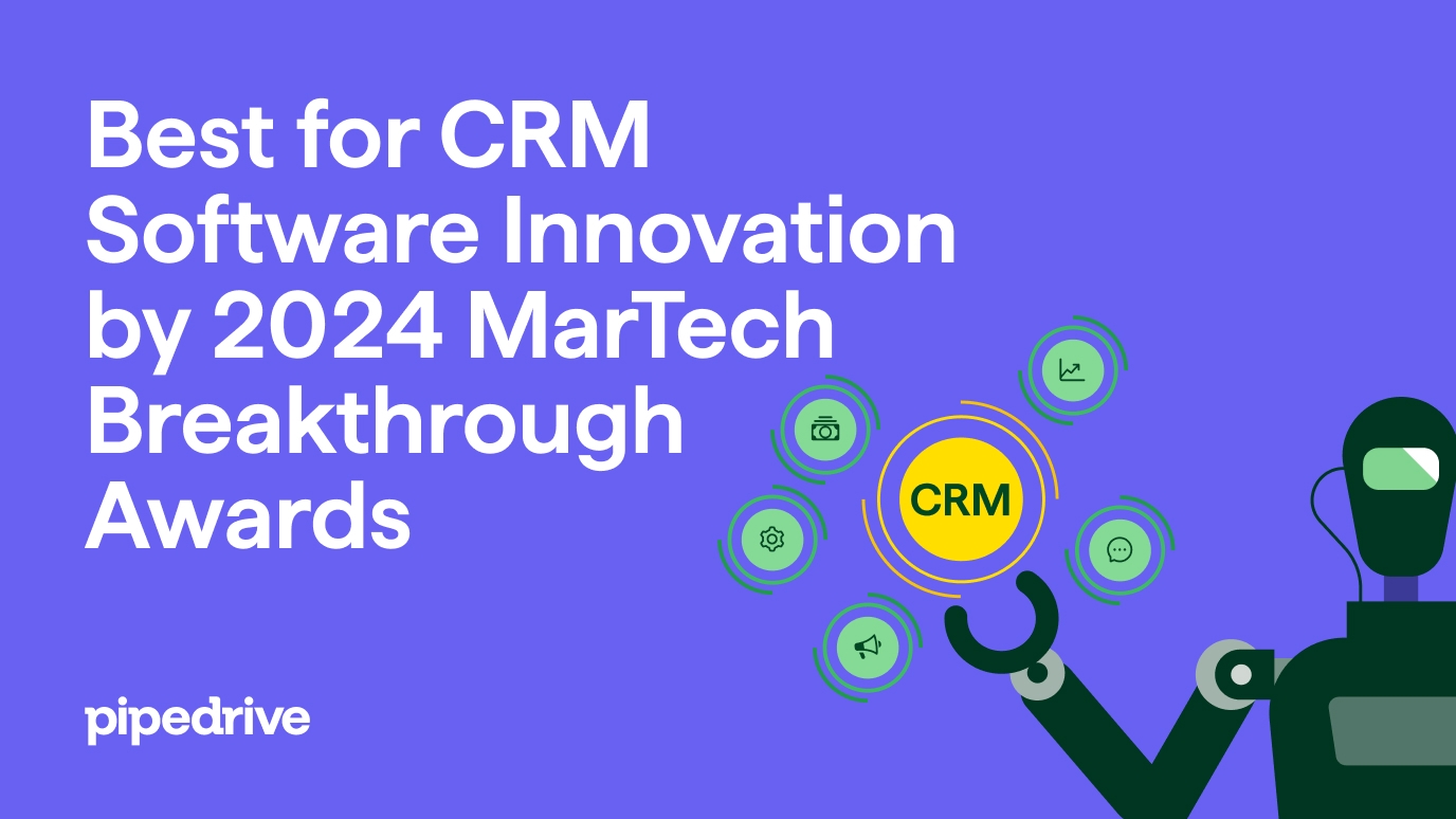Pipedrive wins MarTech Breakthrough Awards for CRM Software Innovation | Pipedrive